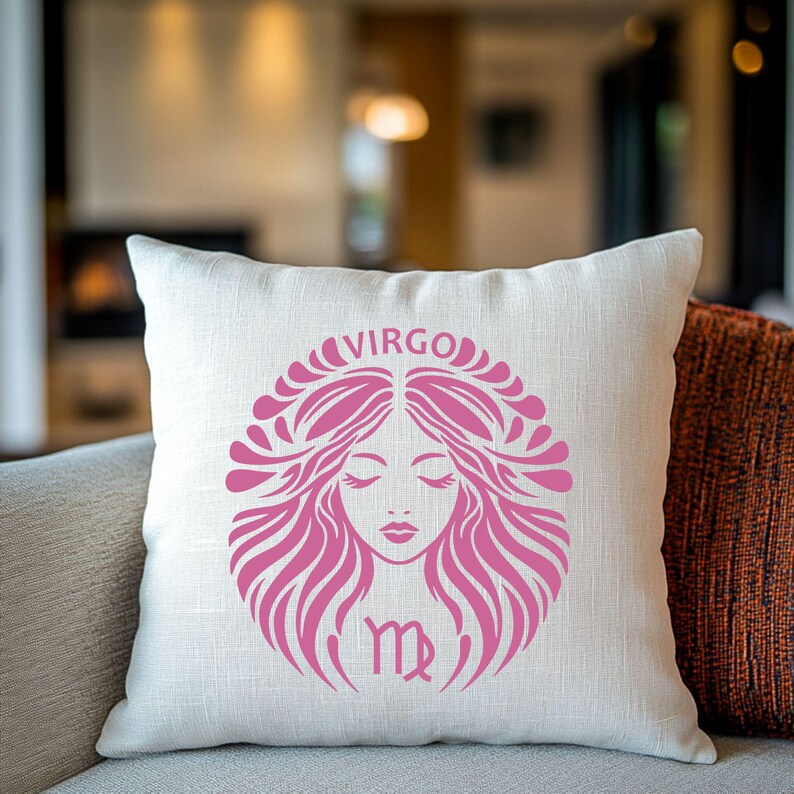 Virgo Maiden Zodiac Star Sign Vector Line Cutting File for Vinyl, Laser ...