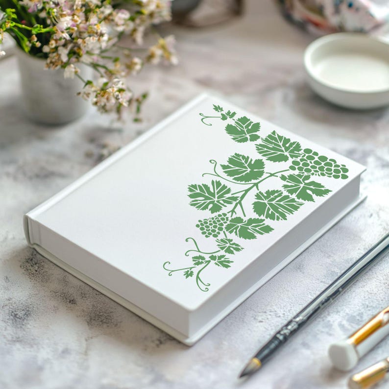 Grapevine Corner Grapes Vector Line Cutting File for Vinyl, Laser ...