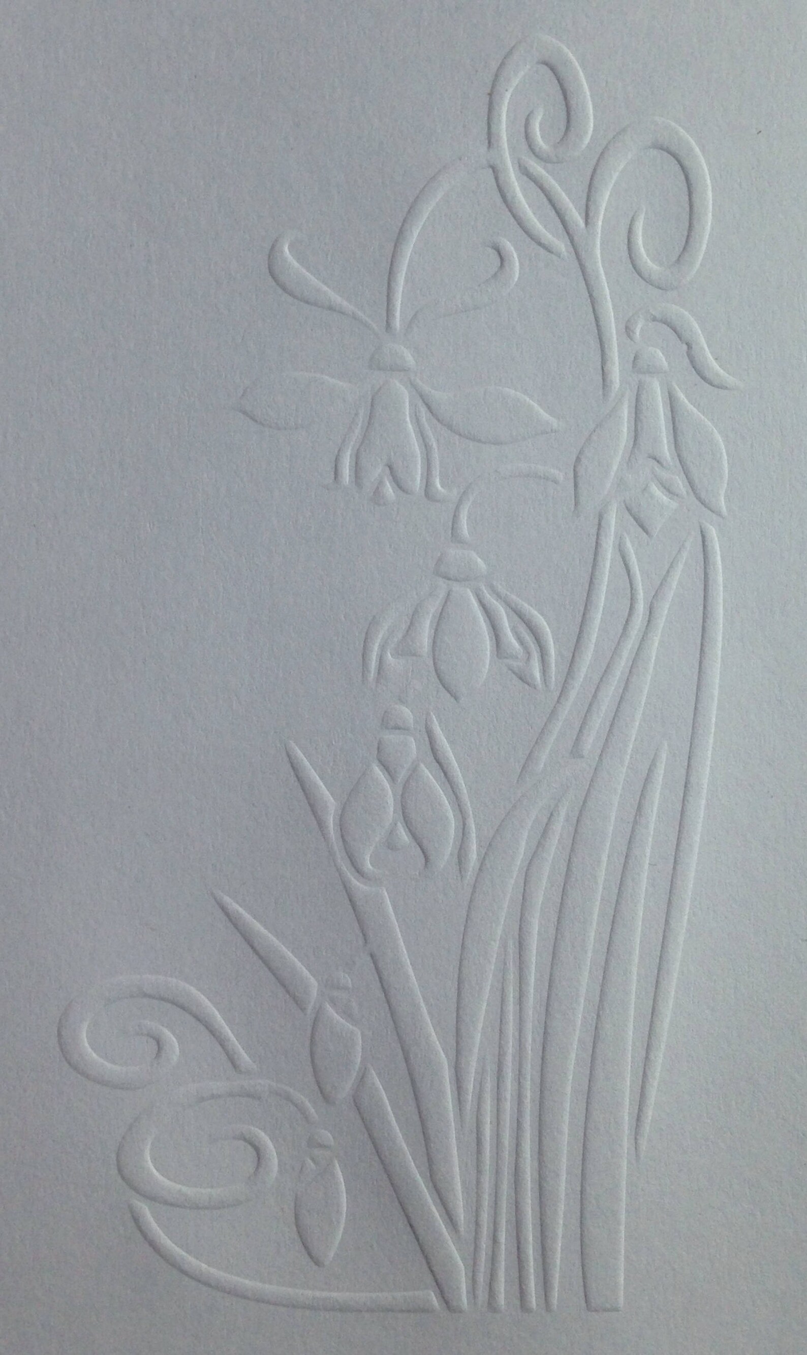 Pretty Snowdrop Corner Floral Stainless Steel Metal Stencil Template 10 ...