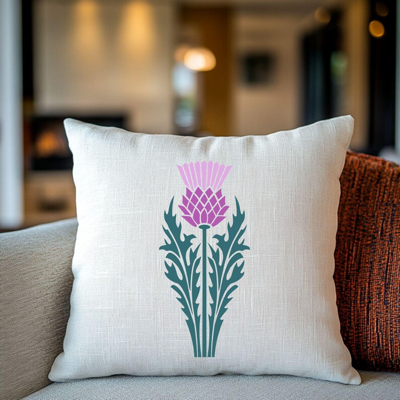 Scottish Thistle Motif Emblem Vector File for Cutting, Vinyl, Laser ...