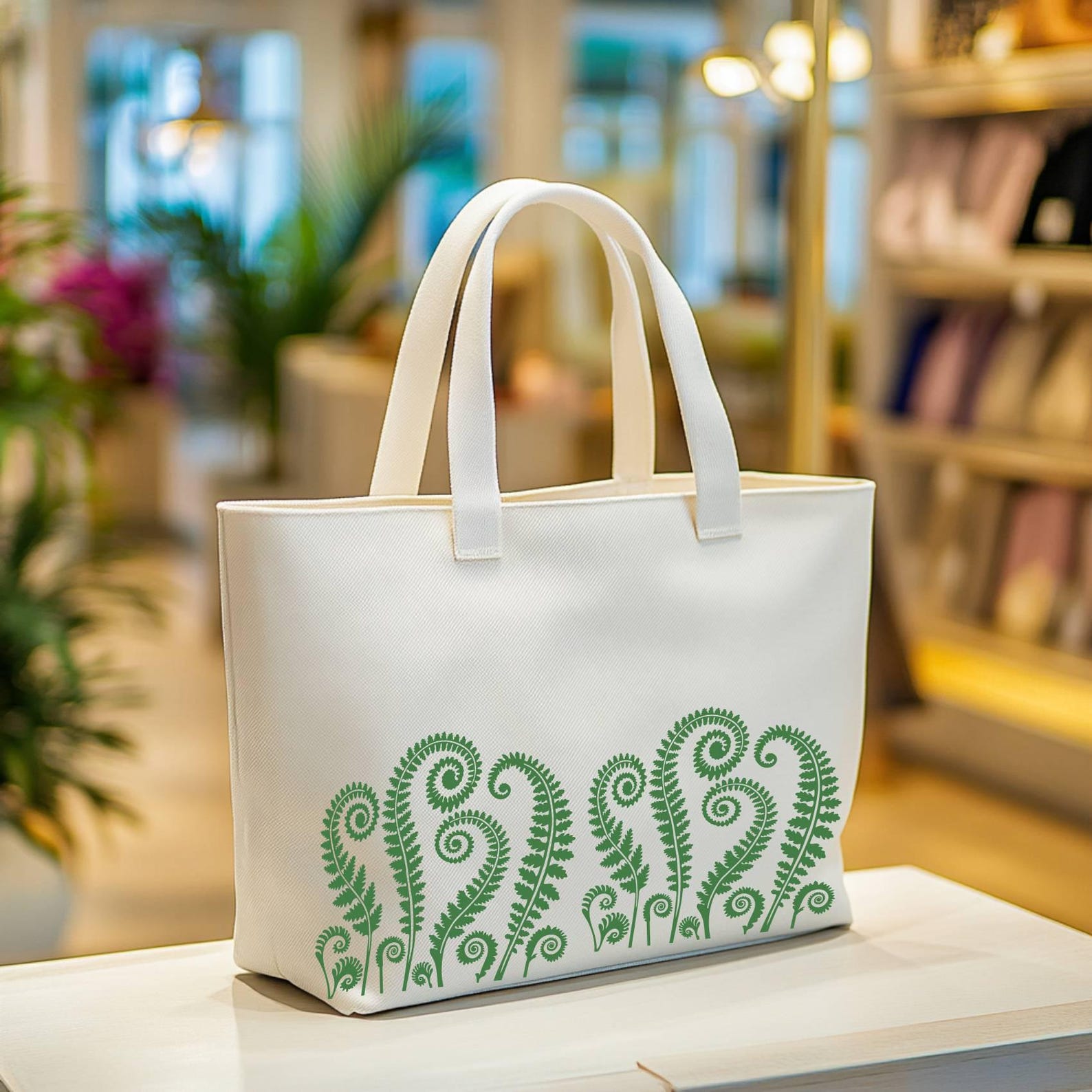 Fiddlehead Ostrich Fern Shoots Botanical Border Vector File for Cut ...