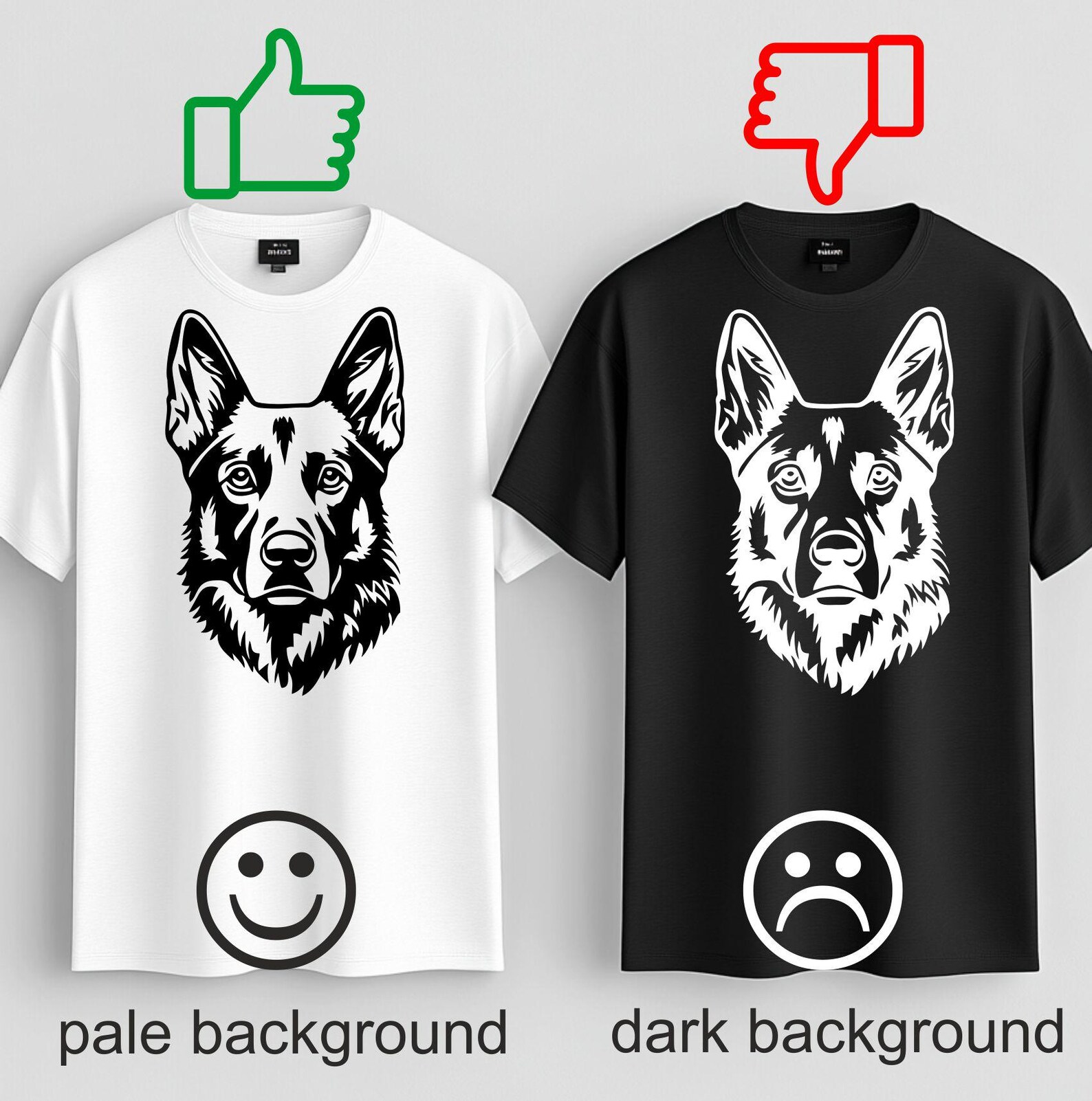 German Shepherd Alsatian Face Dog Head Vector Line Cutting File, Vinyl ...