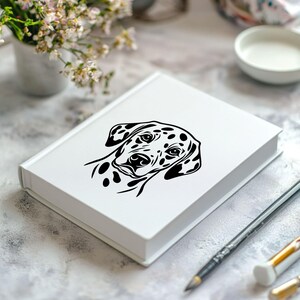 Dalmatian Spot Dog Face Vector File for Cutting, Vinyl, Laser, Cricut ...