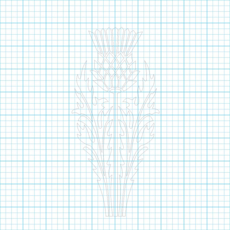 Scottish Thistle Motif Emblem Vector File for Cutting, Vinyl, Laser ...