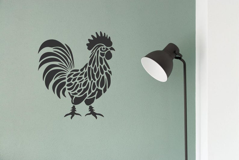 Rooster Cockerel Vector File, Stencil Ready, for Cutting, Vinyl, Laser ...