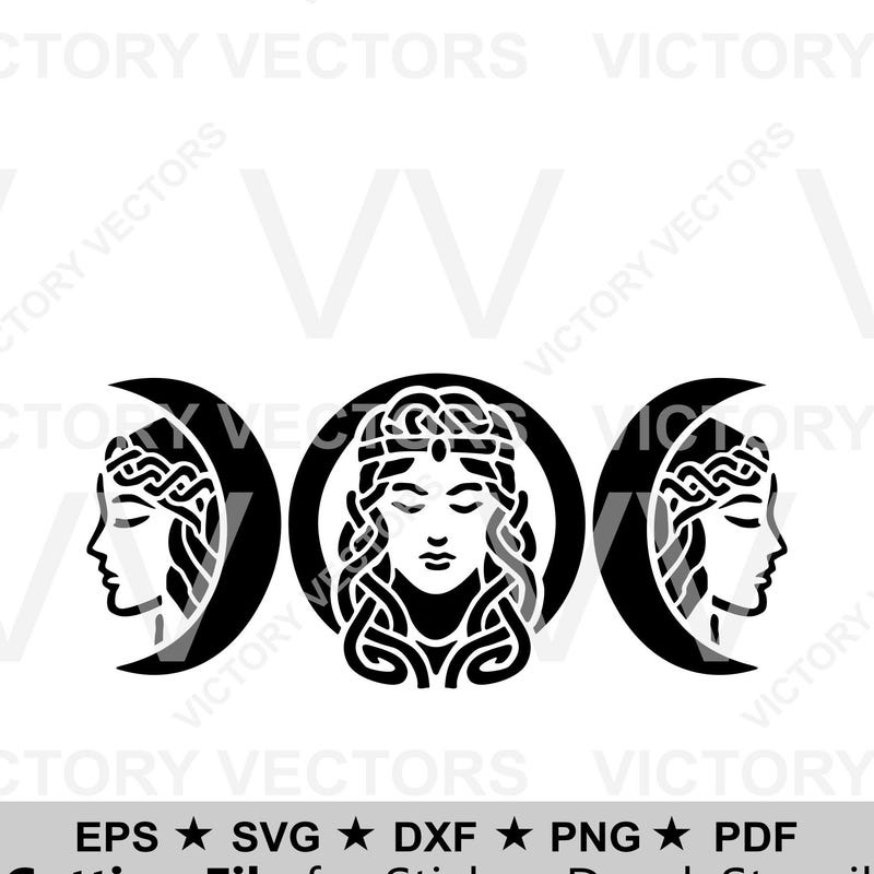 Triple Goddess Svg - Etsy