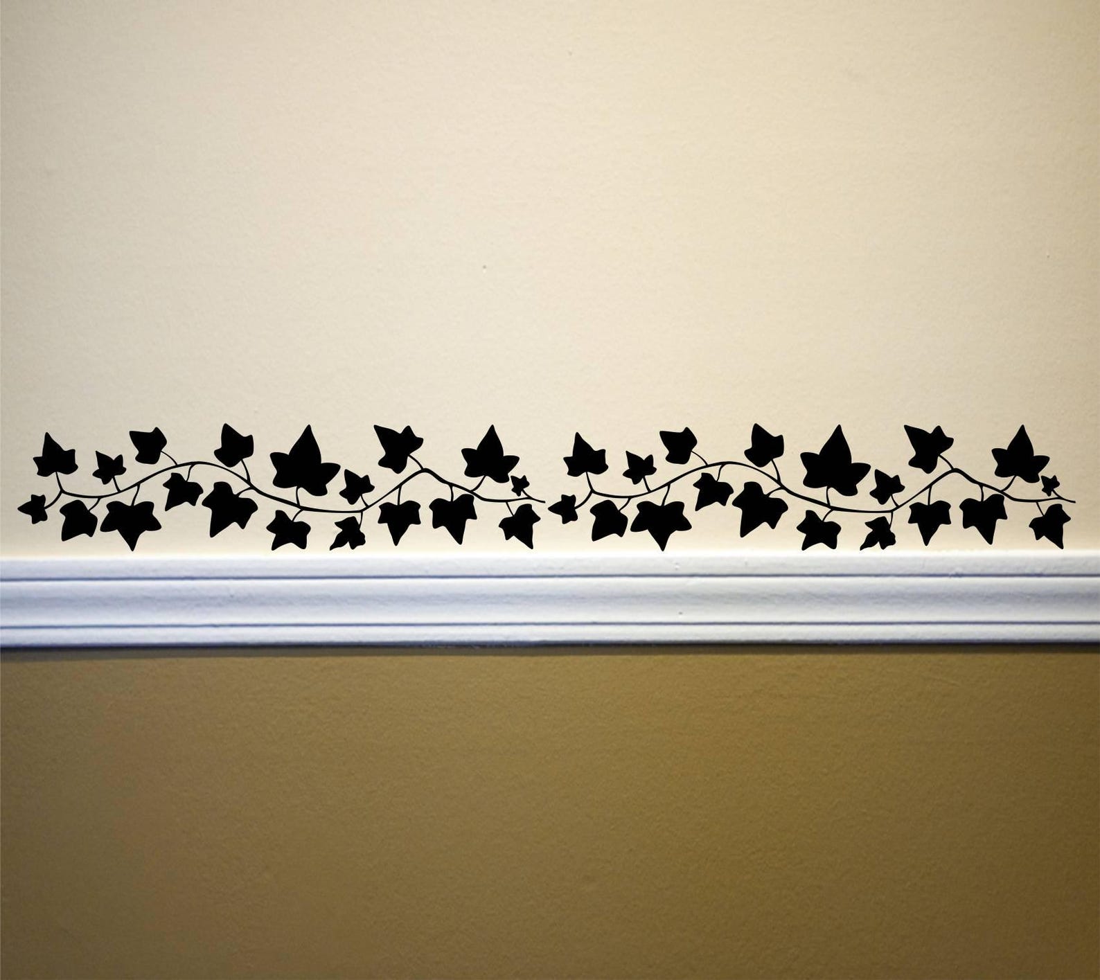 Climbing Ivy Border Trailing Vector File for Cutting, Vinyl, Laser, SVG ...