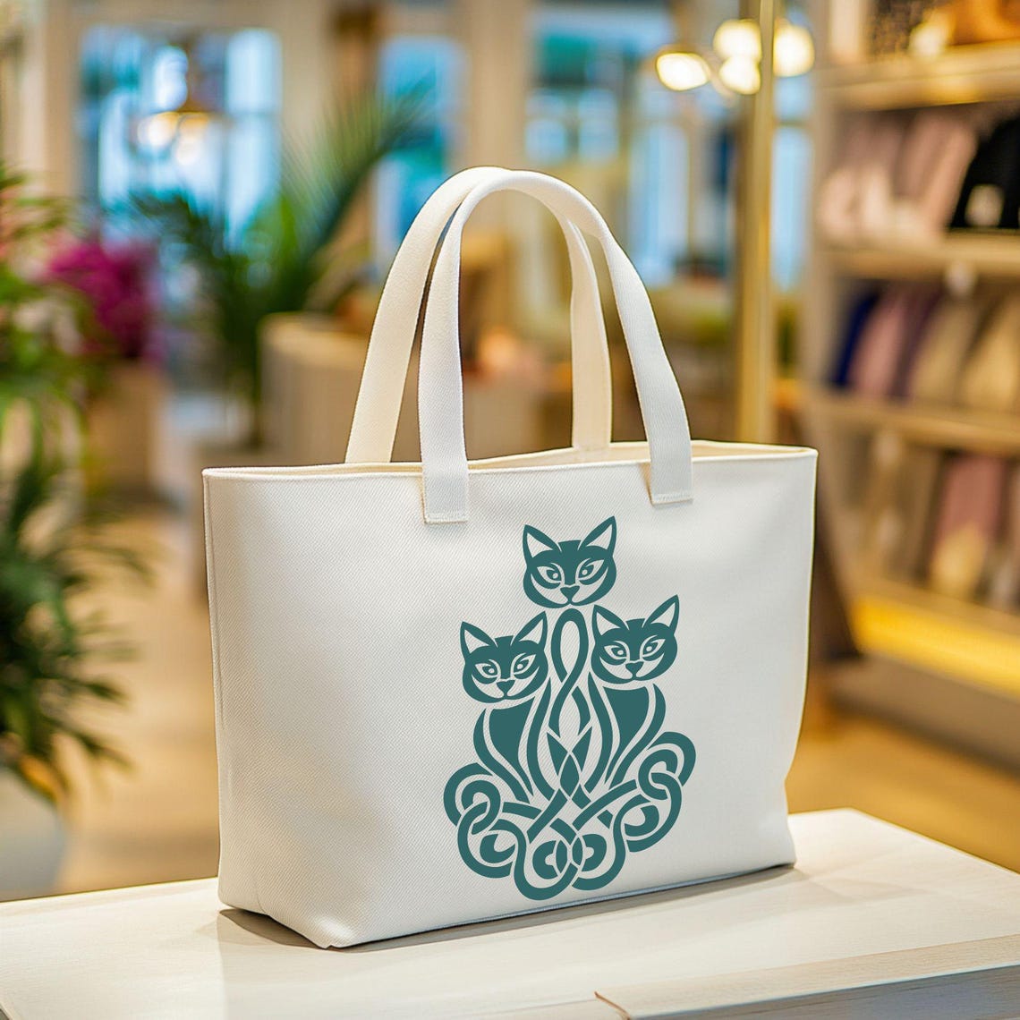 Cat Trio Entwined Tails Celtic Knot - Vector Cutting File for Vinyl ...