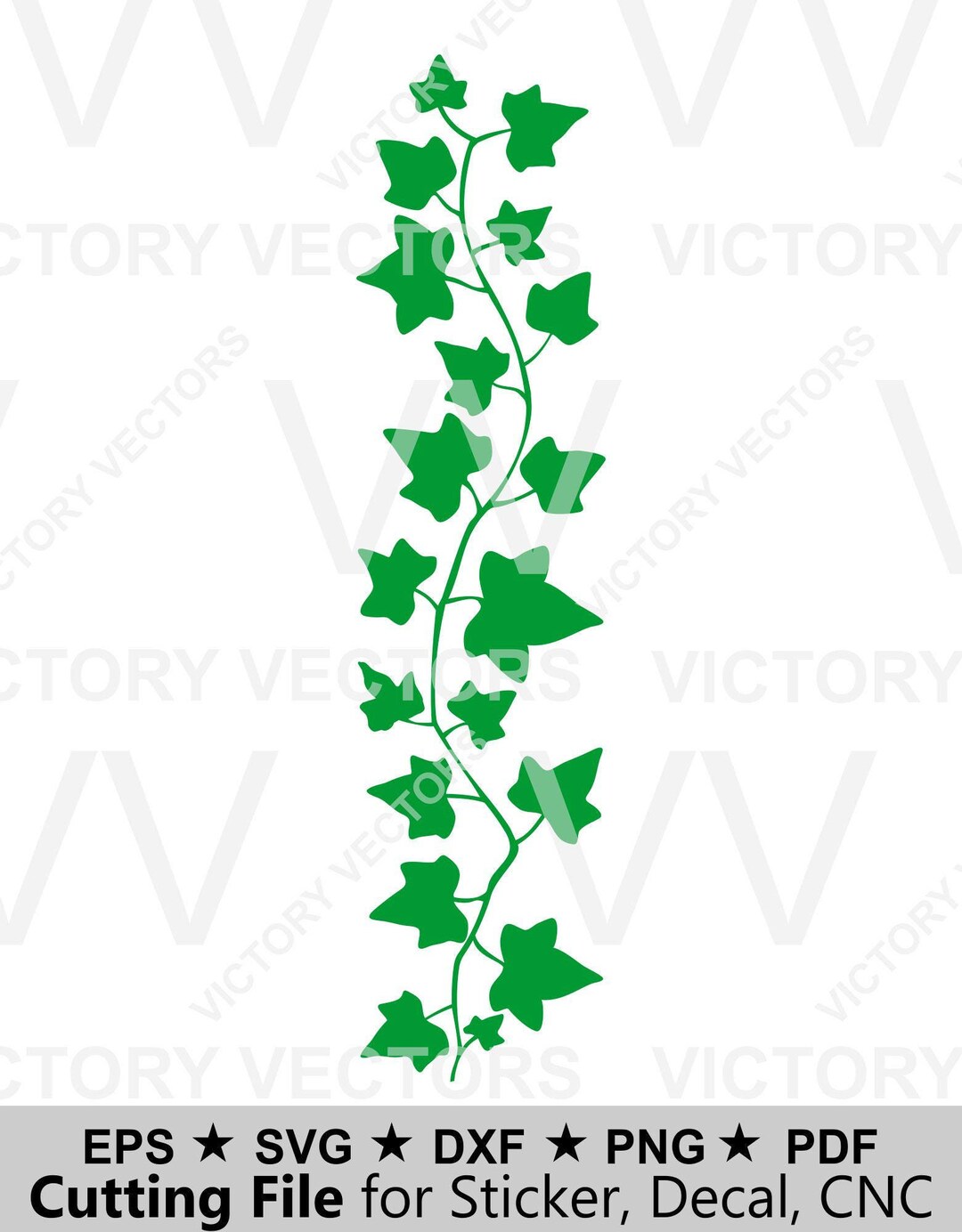 Climbing Ivy Border Trailing Vector Line Cutting File Vinyl and Laser ...