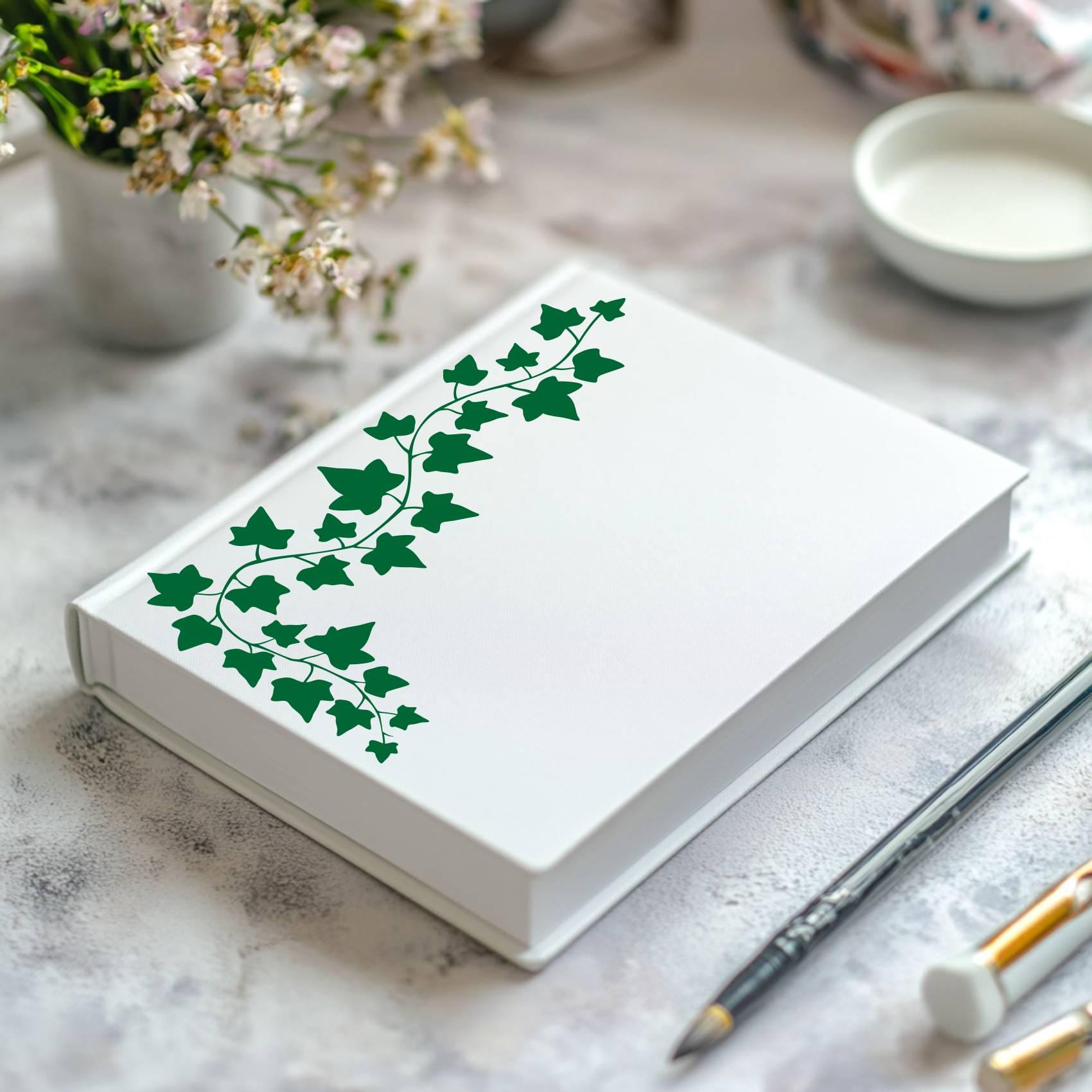 Ivy Corner Border Trailing Vector Line Cutting File Vinyl and Laser ...