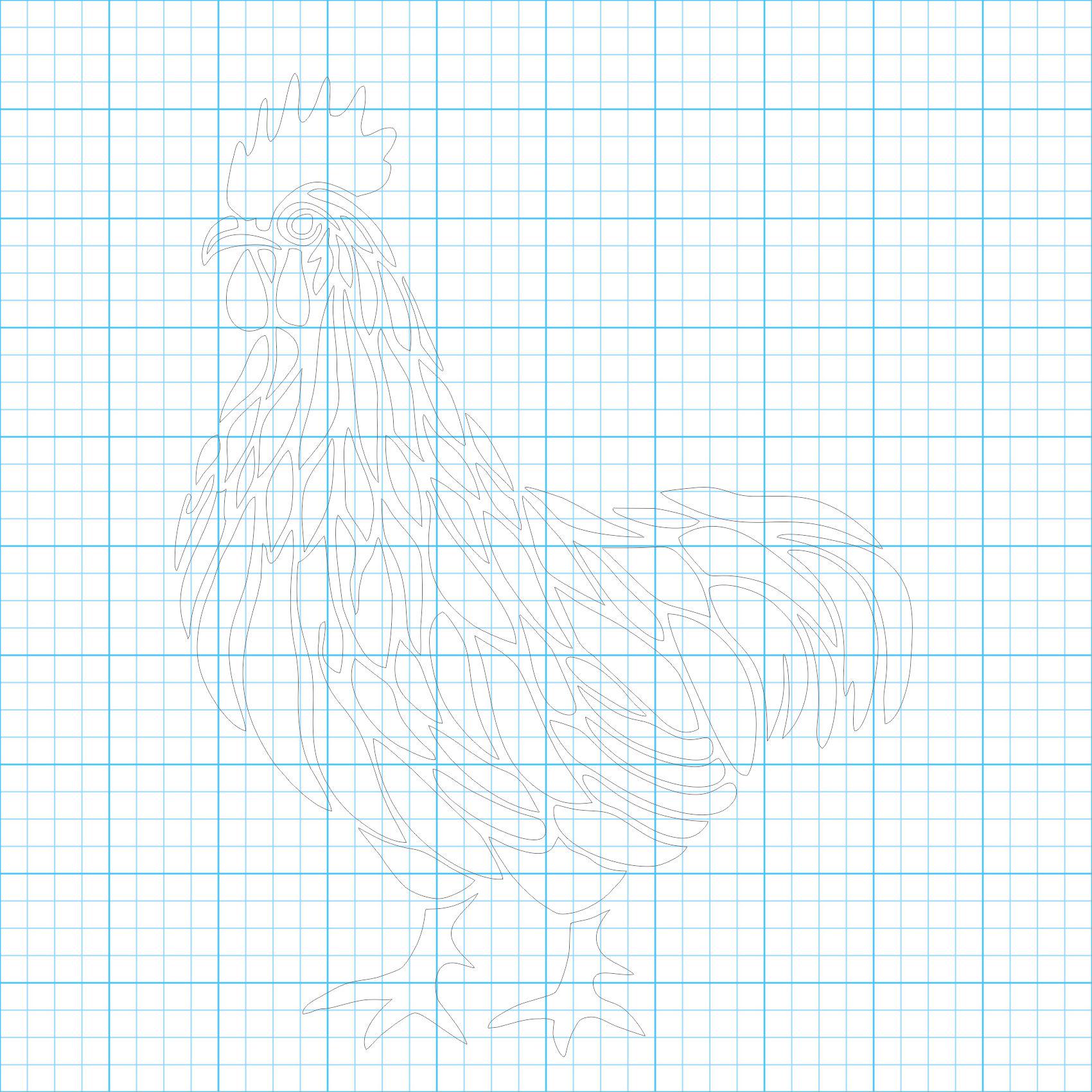 Chicken Hen Chook Vector Cutting File, Stencil Ready, for Vinyl, Laser ...