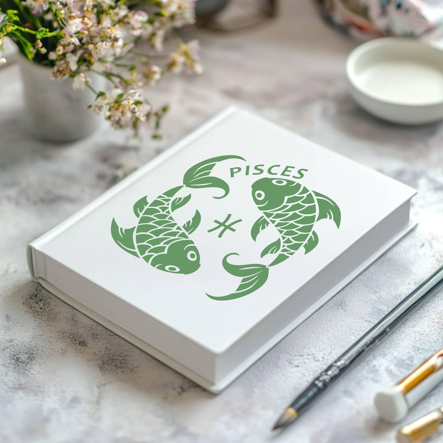 Pisces Two Fish Star Sign Vector File for Cutting, Vinyl, Laser, Cricut ...