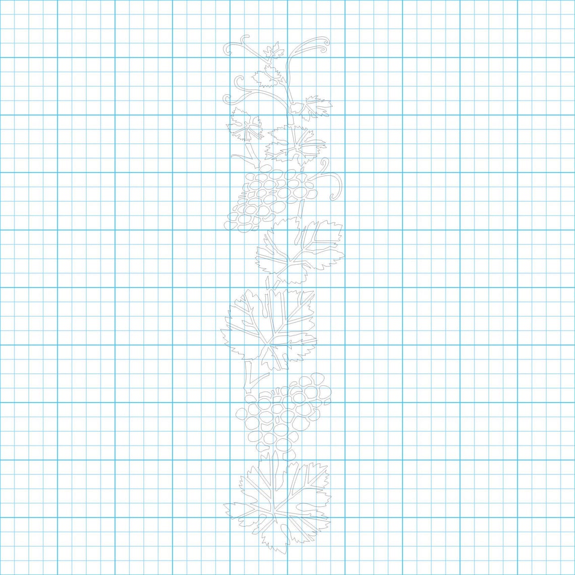 Grapevine Border Grapes Vector Line Cutting File Svg Dxf, Pdf, Eps, Png ...