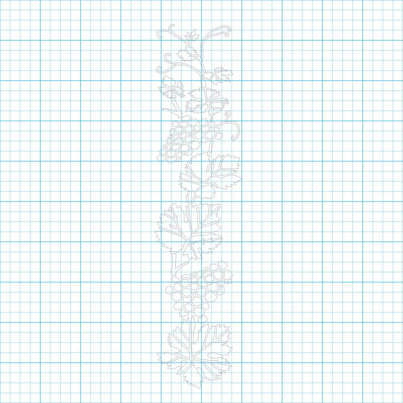 Grapevine Border Grapes Vector Line Cutting File Svg Dxf, Pdf, Eps, Png ...