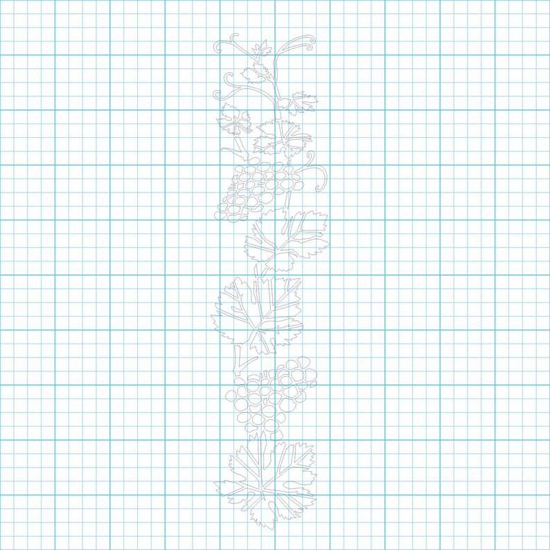 Grapevine Border Grapes Vector Line Cutting File Svg Dxf, Pdf, Eps, Png ...