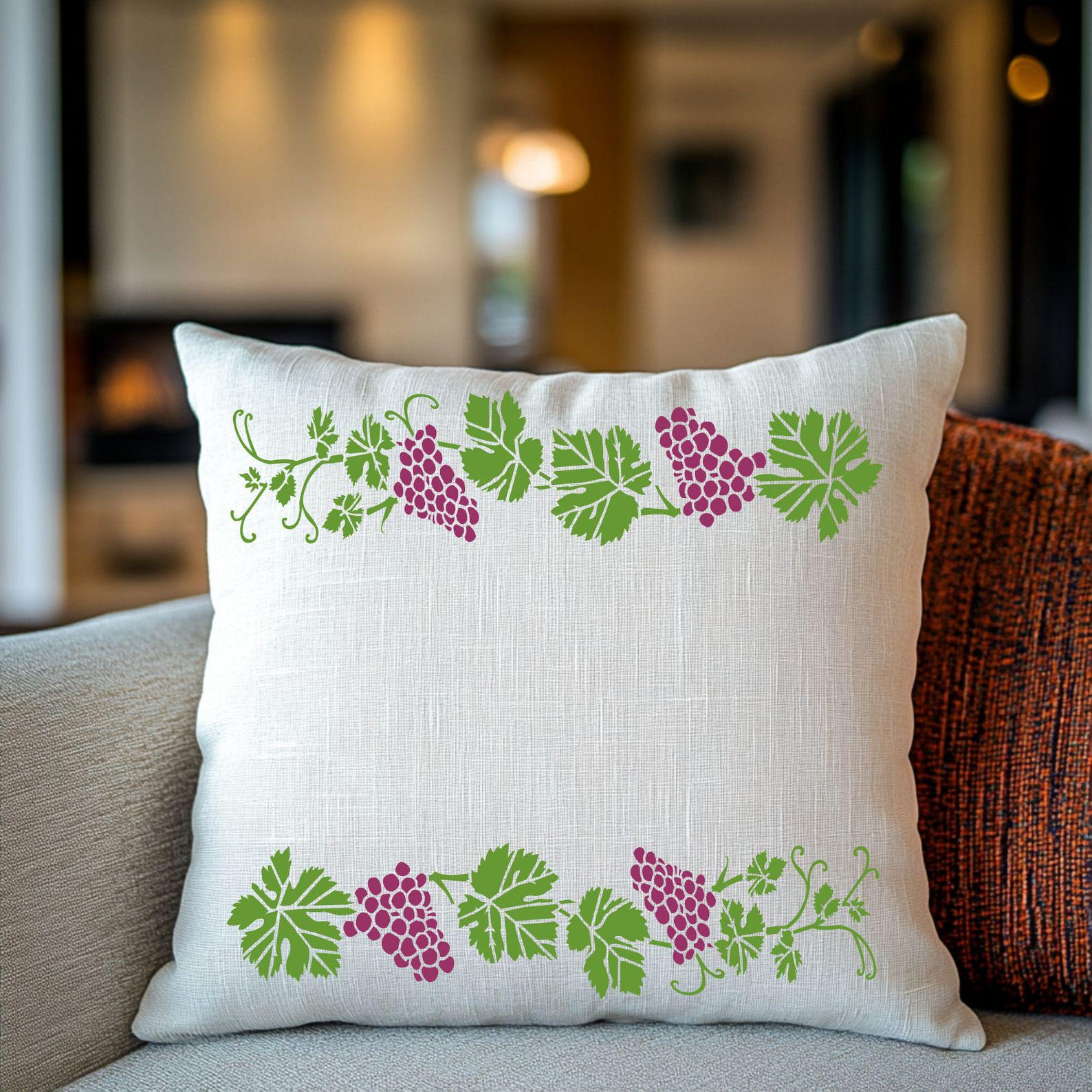 Grapevine Border Grapes Vector Line Cutting File Svg Dxf, Pdf, Eps, Png ...