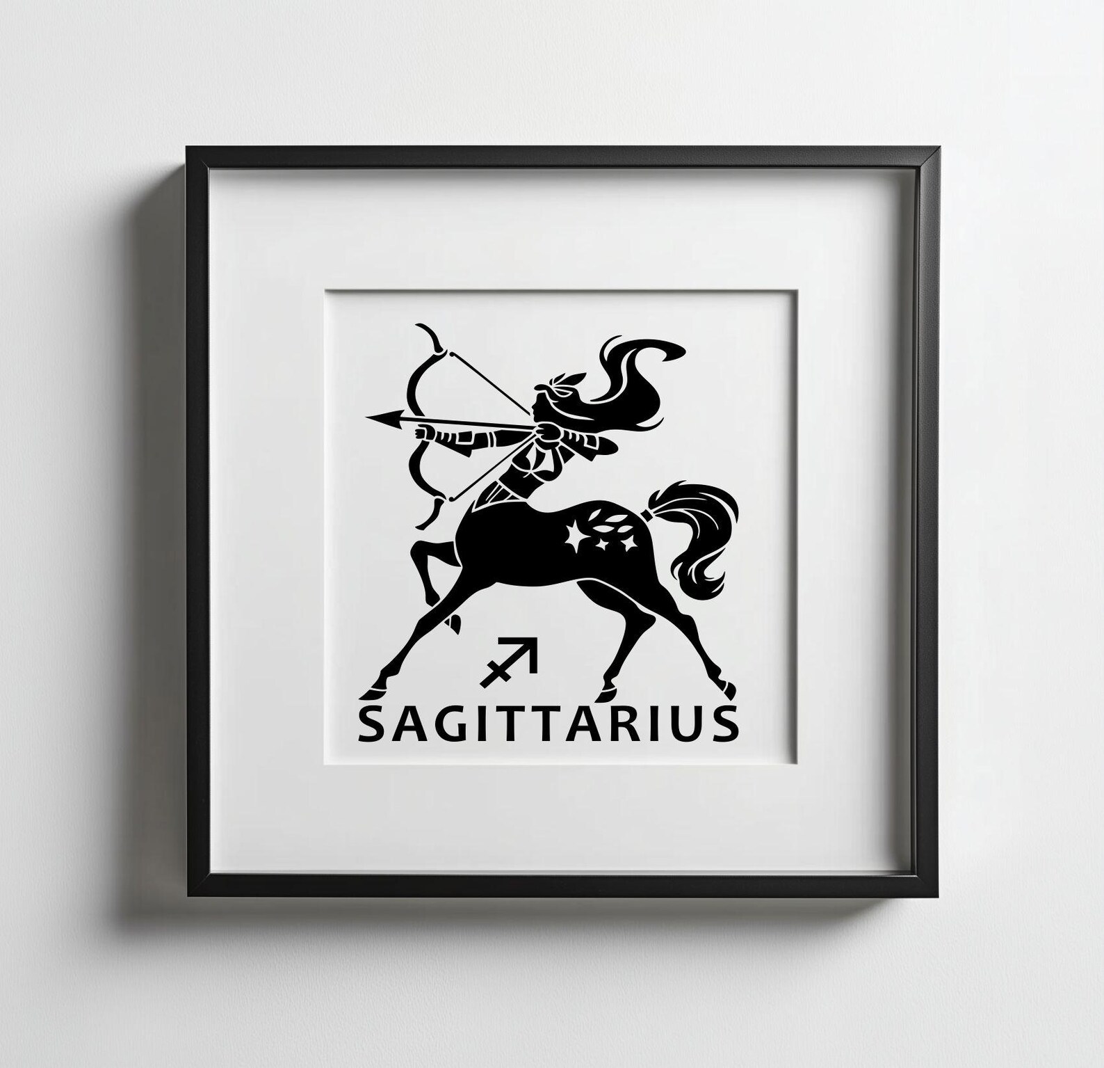 Sagittarius Archer Star Sign Vector Line Cutting File for Vinyl, Laser ...