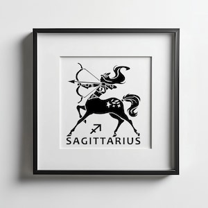 Sagittarius Archer Star Sign Vector Line Cutting File for Vinyl, Laser ...
