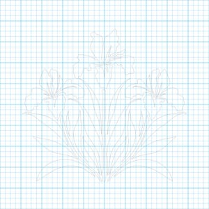 Iris Flowers Vector Cutting File for Vinyl Laser Cricut Silhouette ...