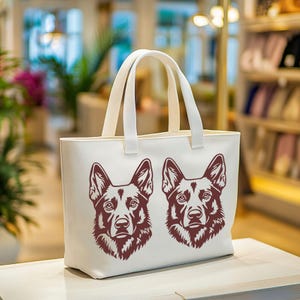 German Shepherd Alsatian Face Dog Head Vector Line Cutting File, Vinyl ...