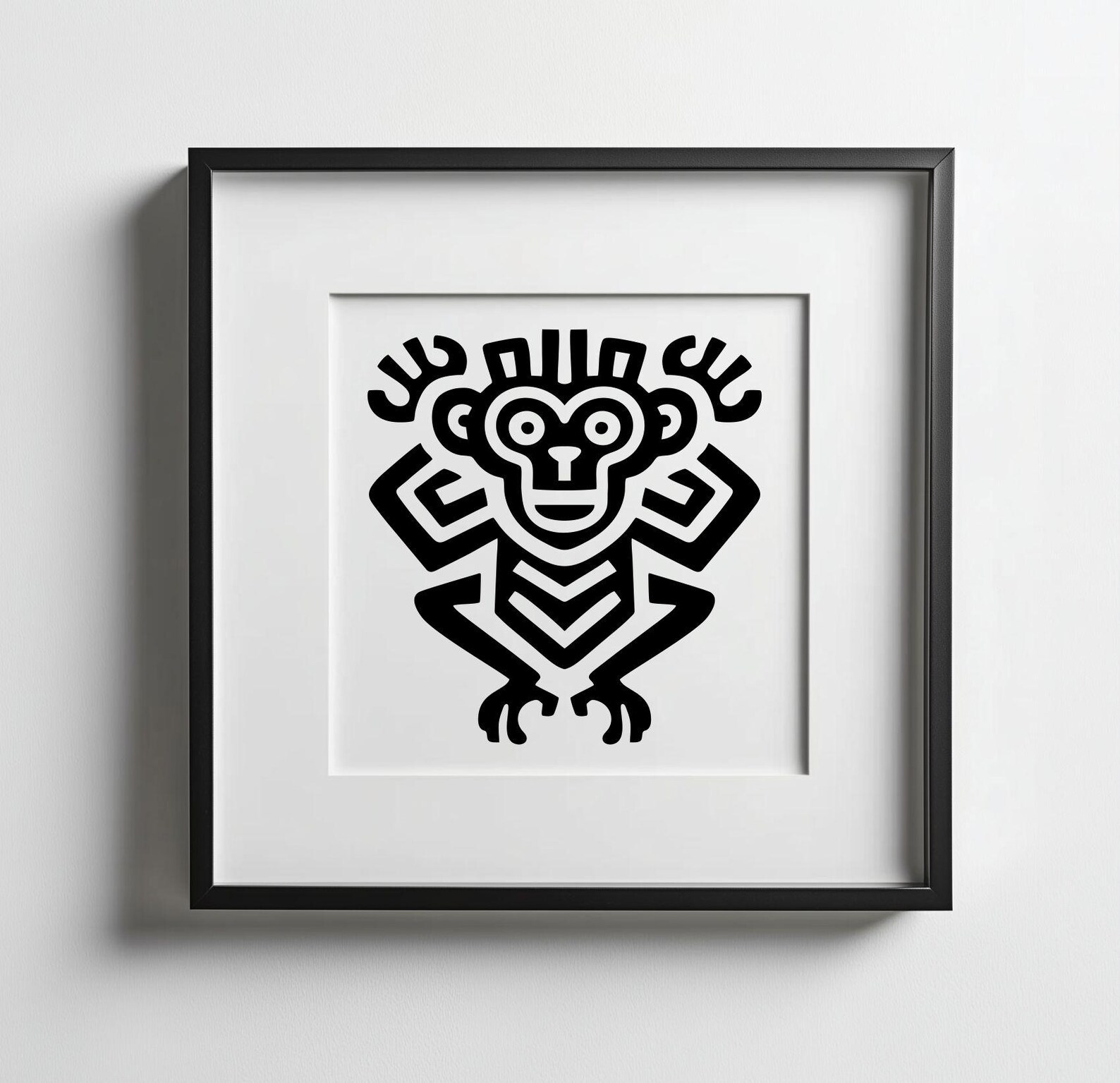 Aztec Style Monkey Mayan Tribal Ethnic Vector File for Cut, Print ...