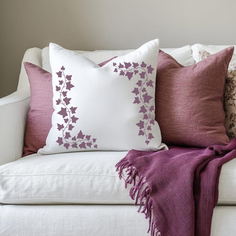 Trailing Ivy Corner Border Vector File for Cutting, Vinyl, Laser, SVG ...