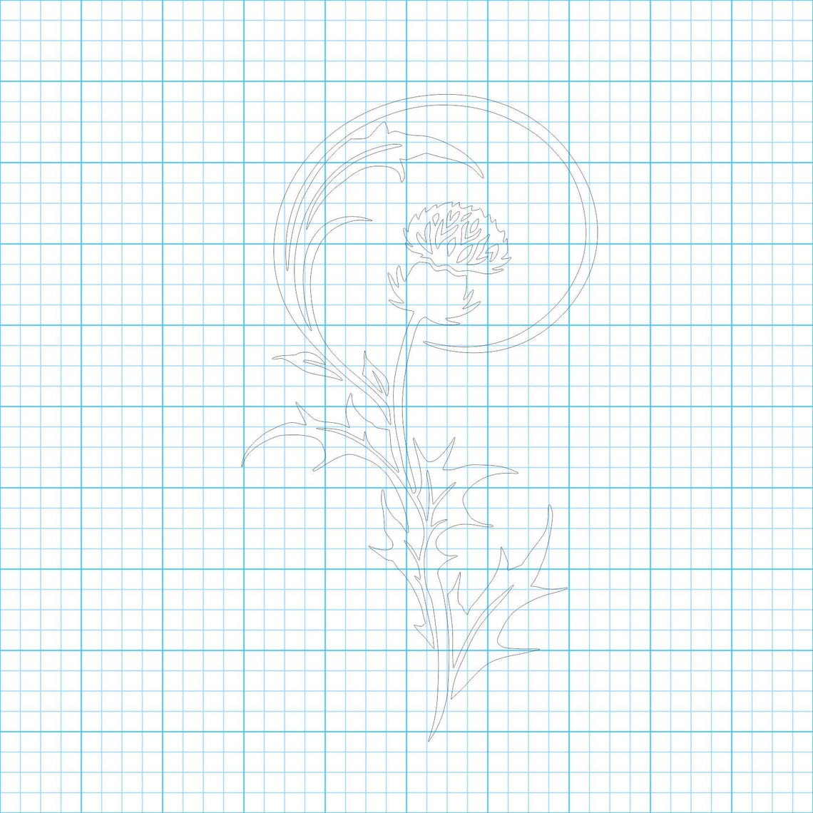 Thistle Seed Head SVG | Botanical Symbol of Strength & Remembrance ...