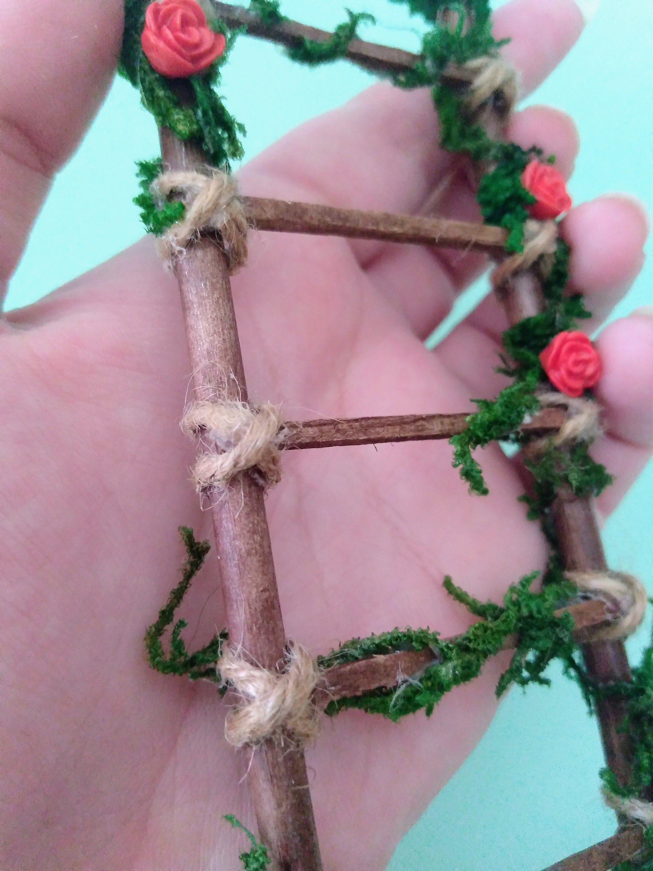 Miniature Ladder Fairy Garden Ladder Fairy Garden Trellis | Etsy