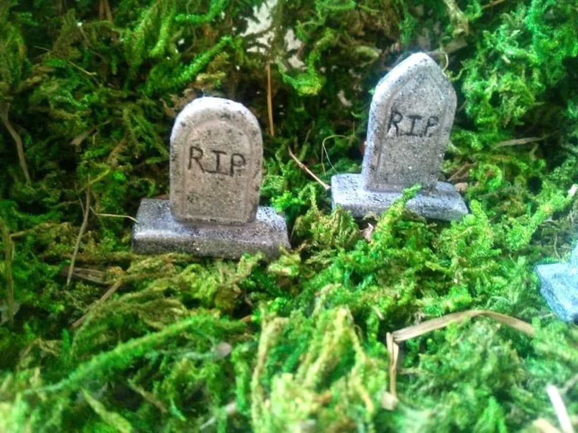 Miniature tombstone tombstones Miniature graveyard Fairy | Etsy