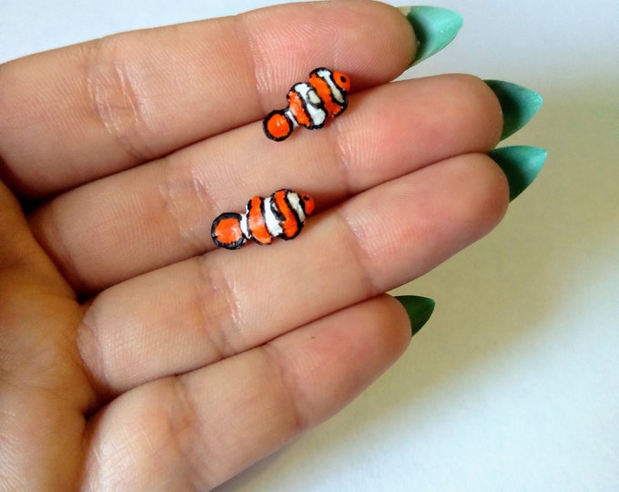 Custom Set Hand Painted Dot Art Fish, Small Gift, Garden Decor, Fish ...