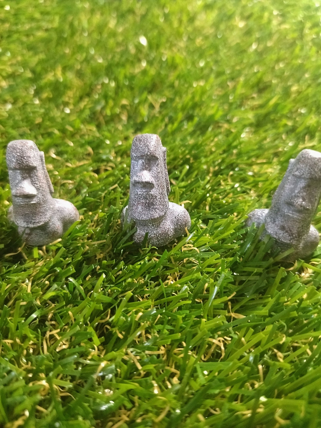 Miniature Moai Statue - Miniature Statue - Moai Statue - Fairy Garden ...