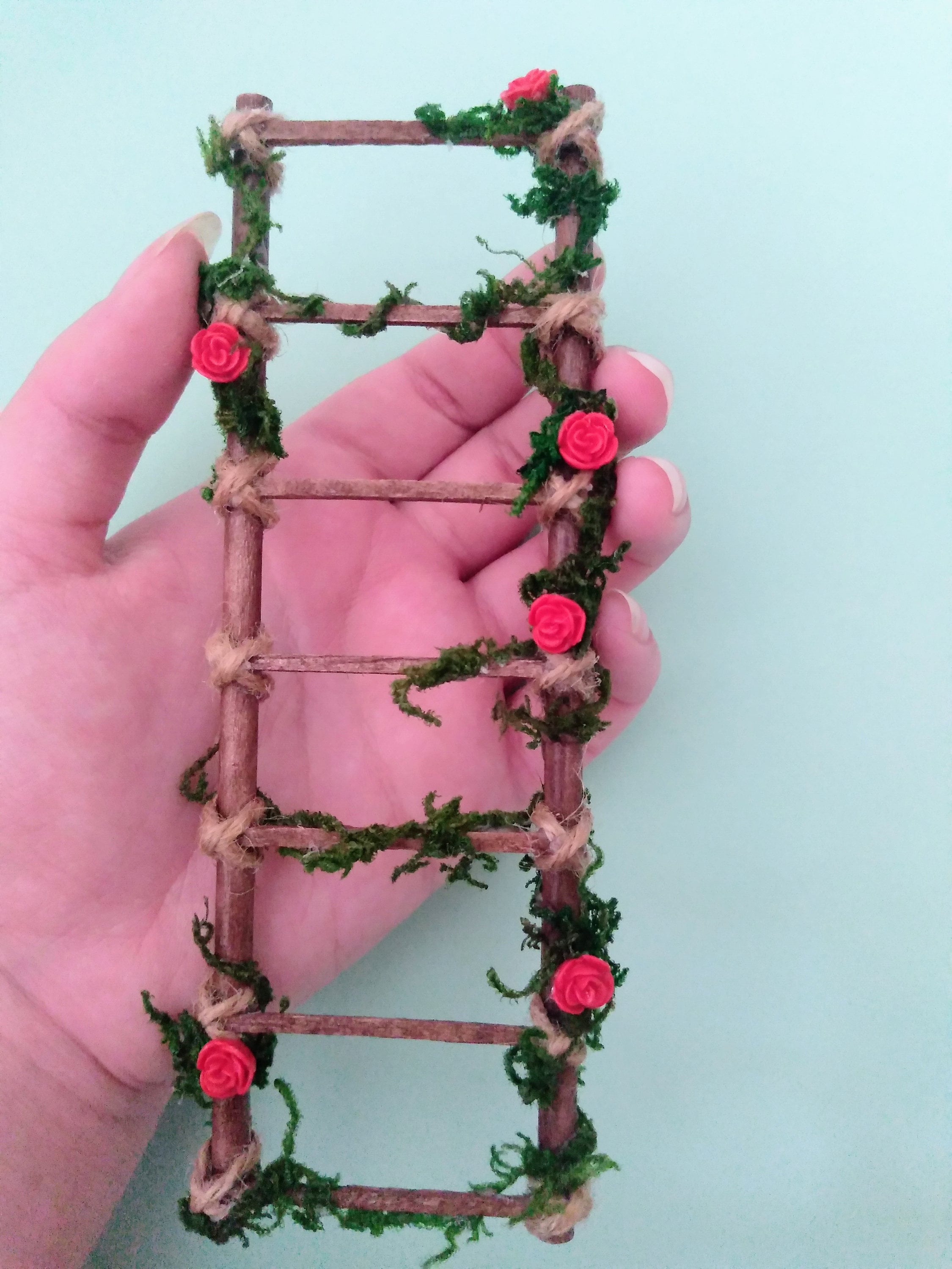 Miniature Ladder Fairy Garden Ladder Fairy Garden Trellis - Etsy