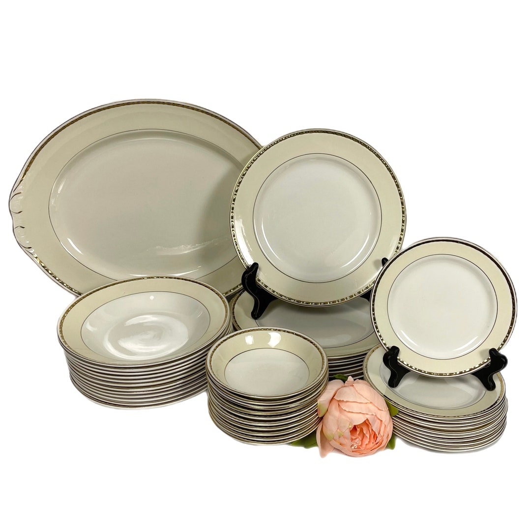 Georgian Eggshell Porcelain Ivory Banded Dishes by Homer Laughum - Etsy
