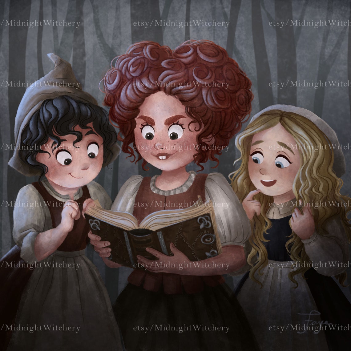Hocus - Pocus Art Print - Witches Witch Halloween Witchy Digital ...