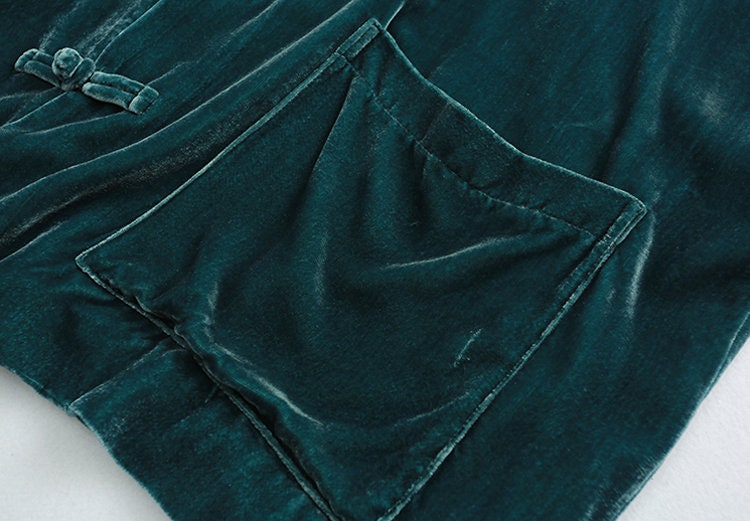 Spring Wear Elegant Silk Velvet Jacket, Silk Velvet Top With Stand ...