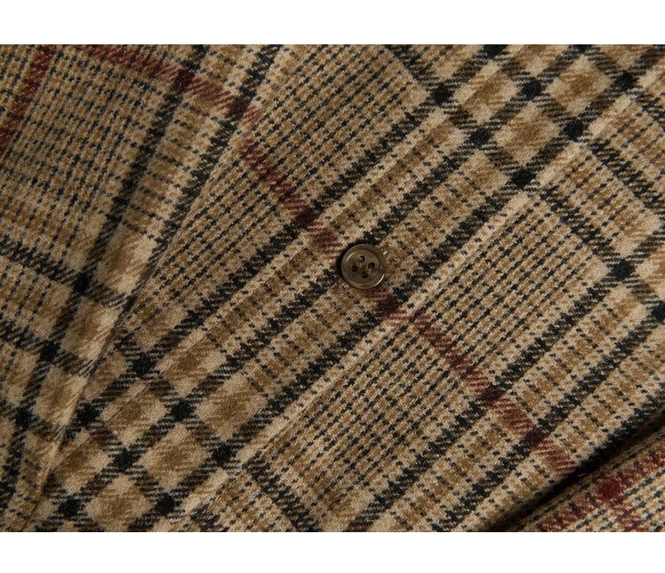 Women's Wool Dress, Plaid Wool Dress Winter Warm Dress, Long Sleeve ...