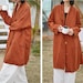 Loose Linen Coat Linen Duster - Vintage Linen Cardigan Linen Duster ...