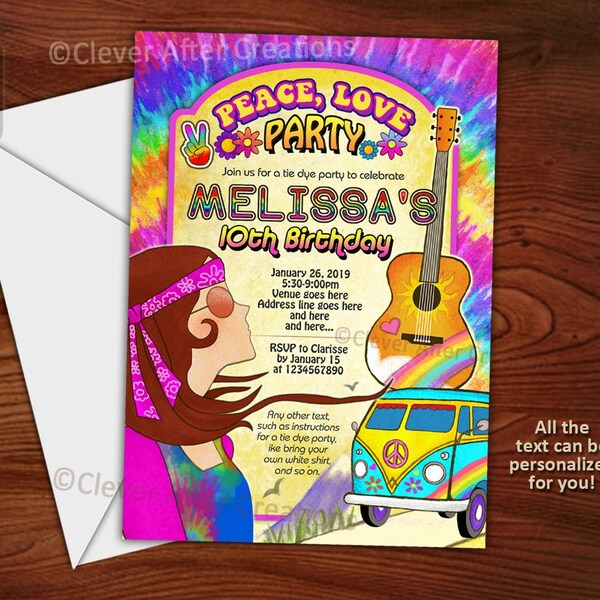 60s Party Invitation - Etsy