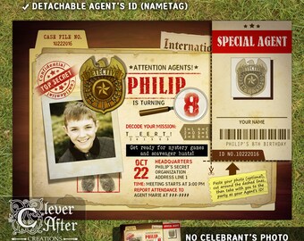 Secret Agent Banner Detective Birthday Party Spy Party - Etsy