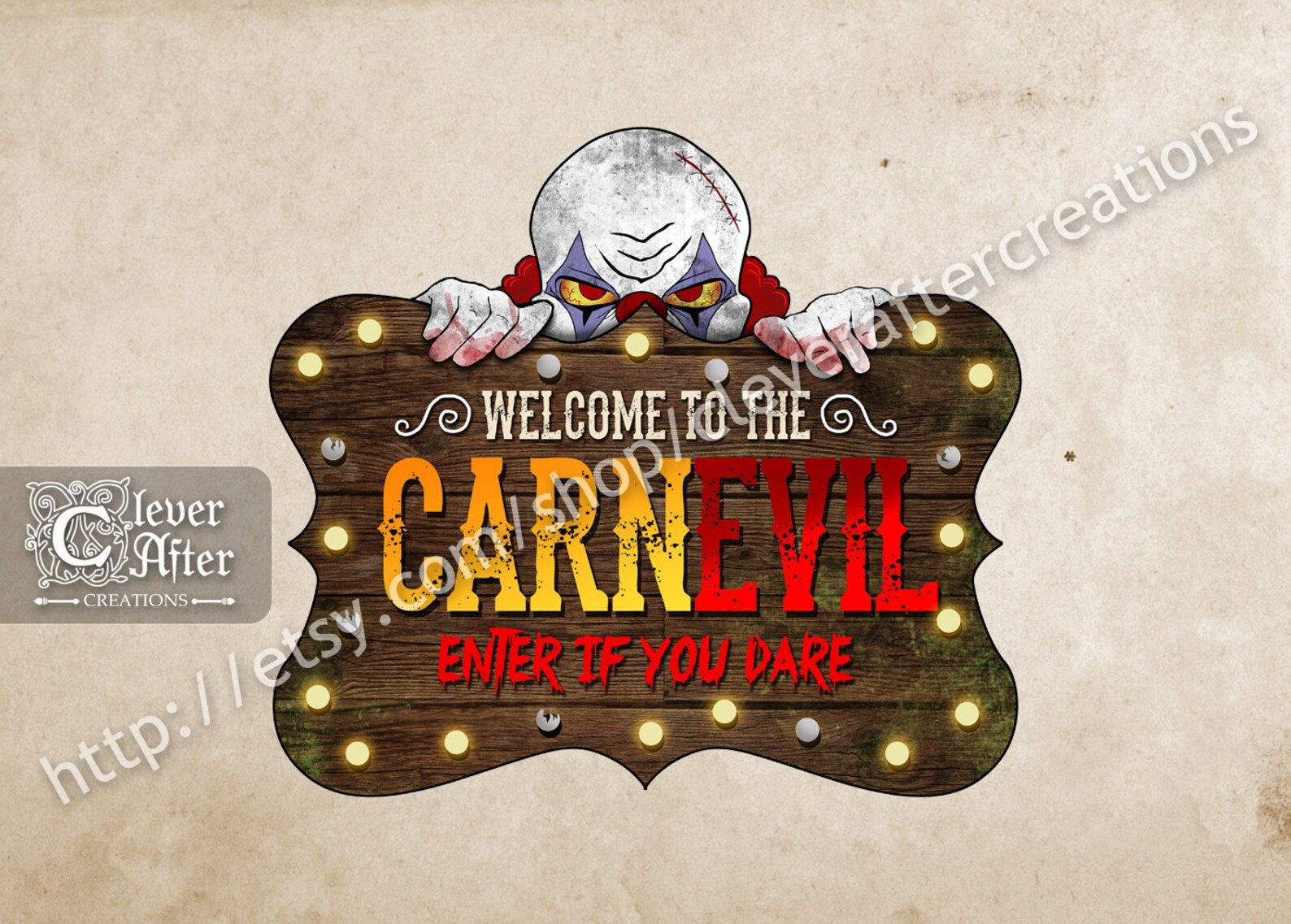 Haunted Carnival Signs Halloween Vintage Circus Printable - Etsy