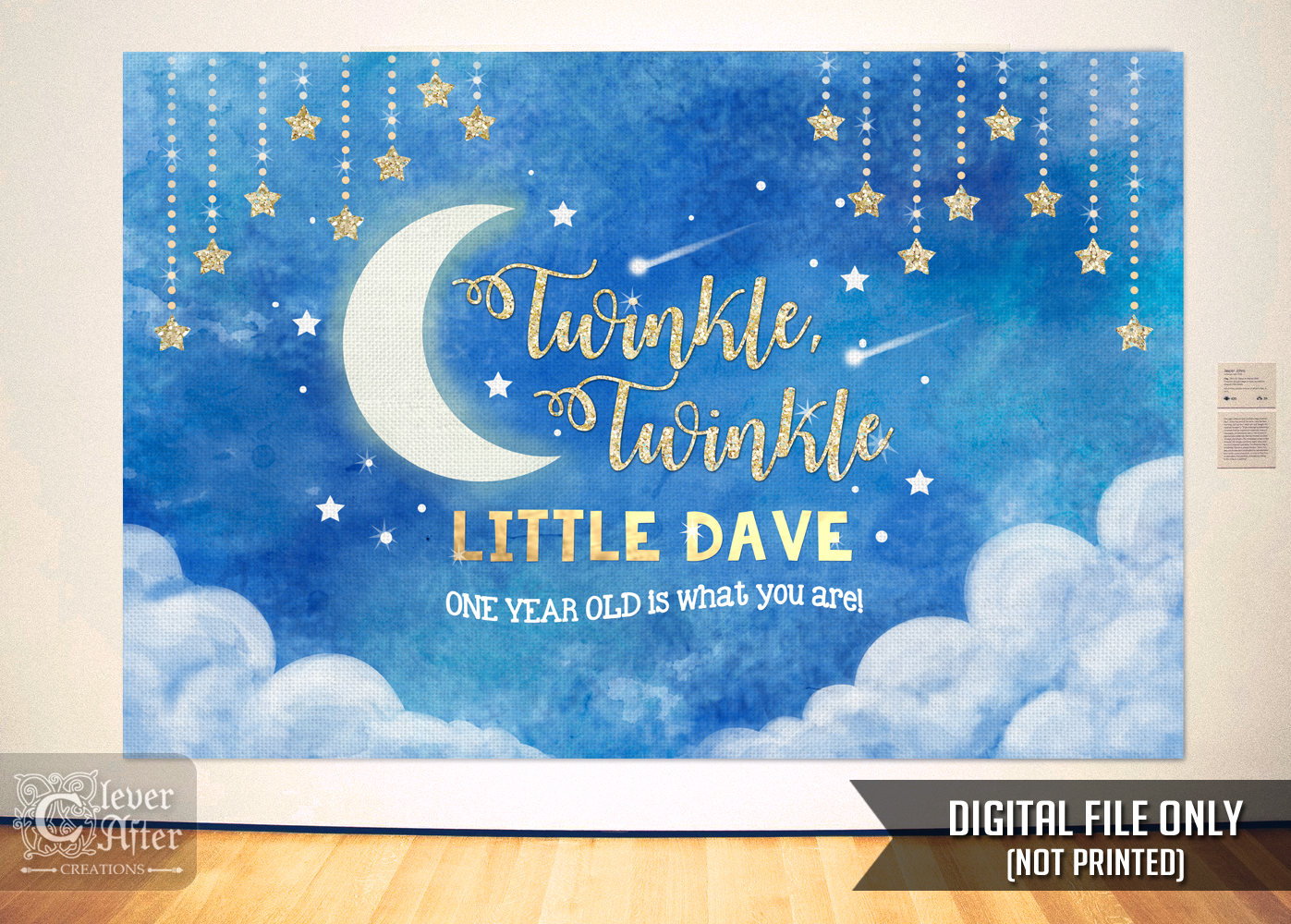 Twinkle Twinkle Little Star backdrop boy or girl first | Etsy