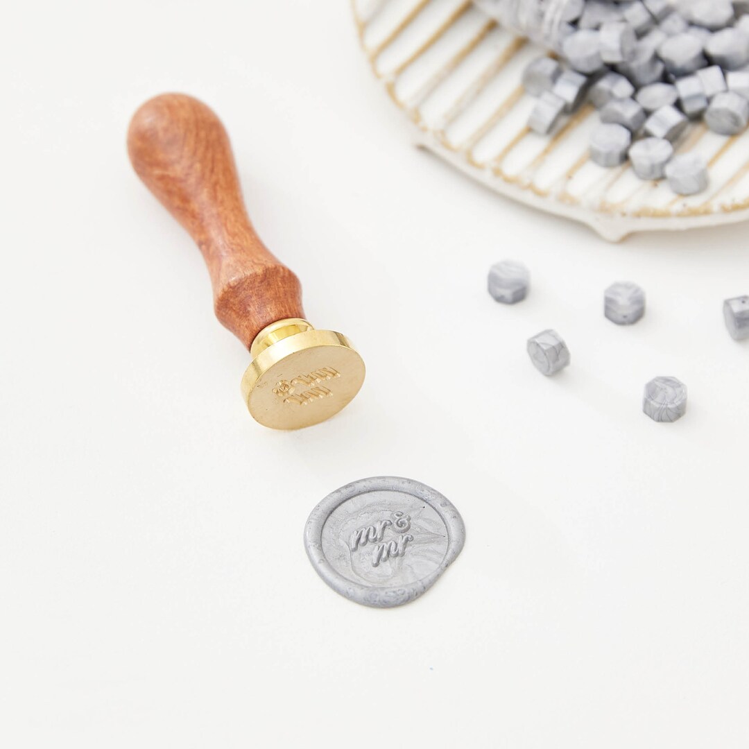 Mr & Mr Wax Sealing Stamp | Wax Seals | Wedding Invitation ...