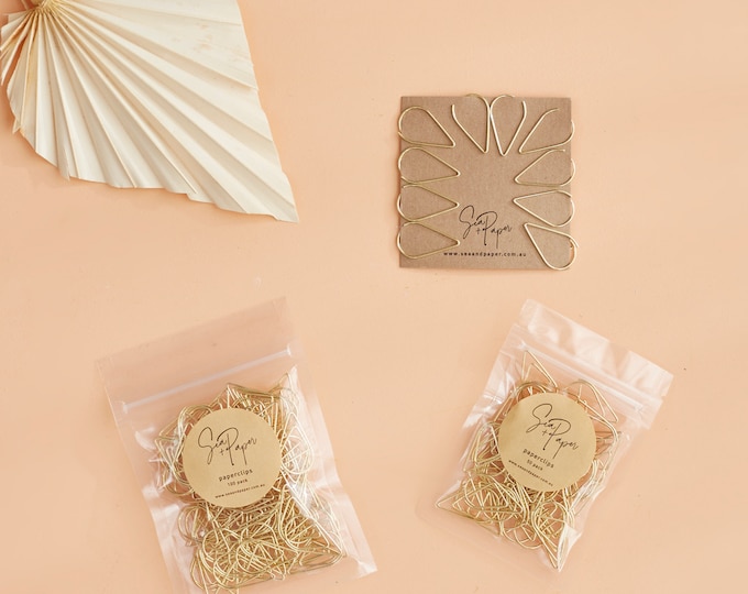 Gold Paper Clips for Wedding Gold Teardrop Paper Clips - Etsy