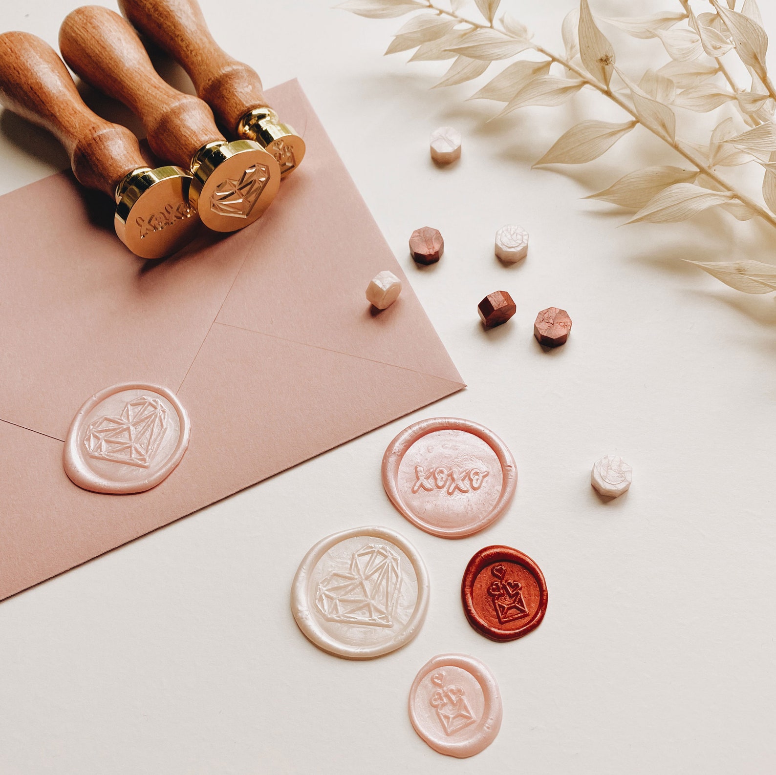 Mini amor carta cera sello sello sello / sello de cera del día | Etsy