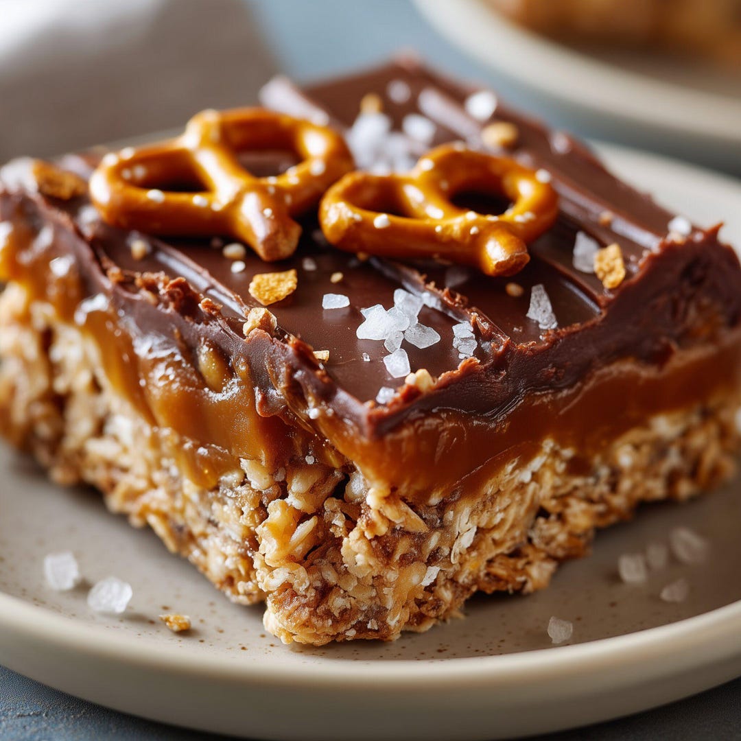 No Bake Salted Caramel Pretzel Bars Recipe PDF, Easy Sweet & Salty ...