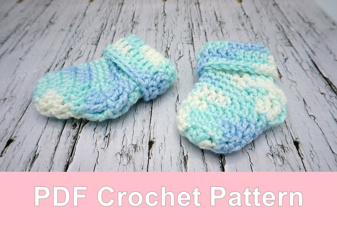 Crochet Pattern Easy Baby Socks One Piece 3 Sizes Newborn to - Etsy