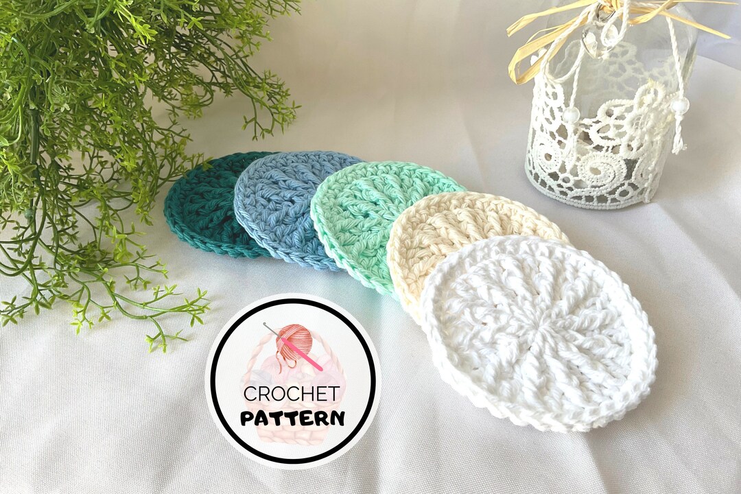 Makeup Remover Pads Crochet Pattern, Eco Friendly 100% Cotton Face ...