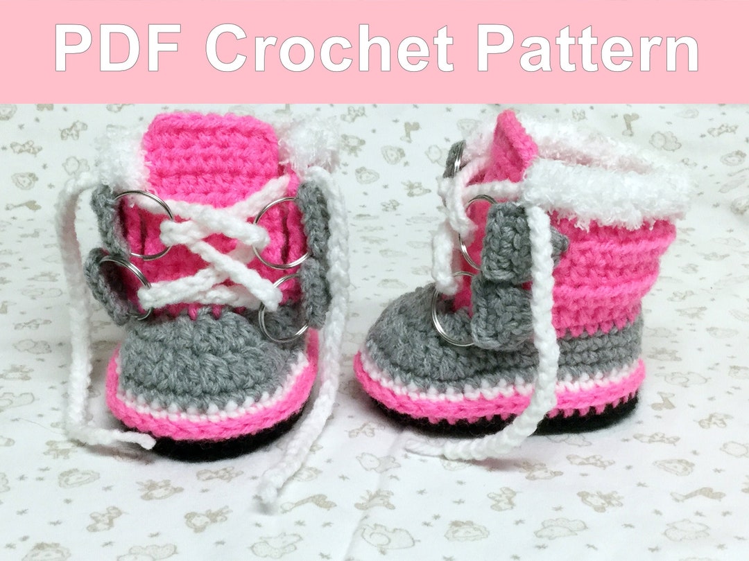 Baby Girl Boots Crochet Pattern, Fur Trimmed Winter Boots, Baby Snow ...
