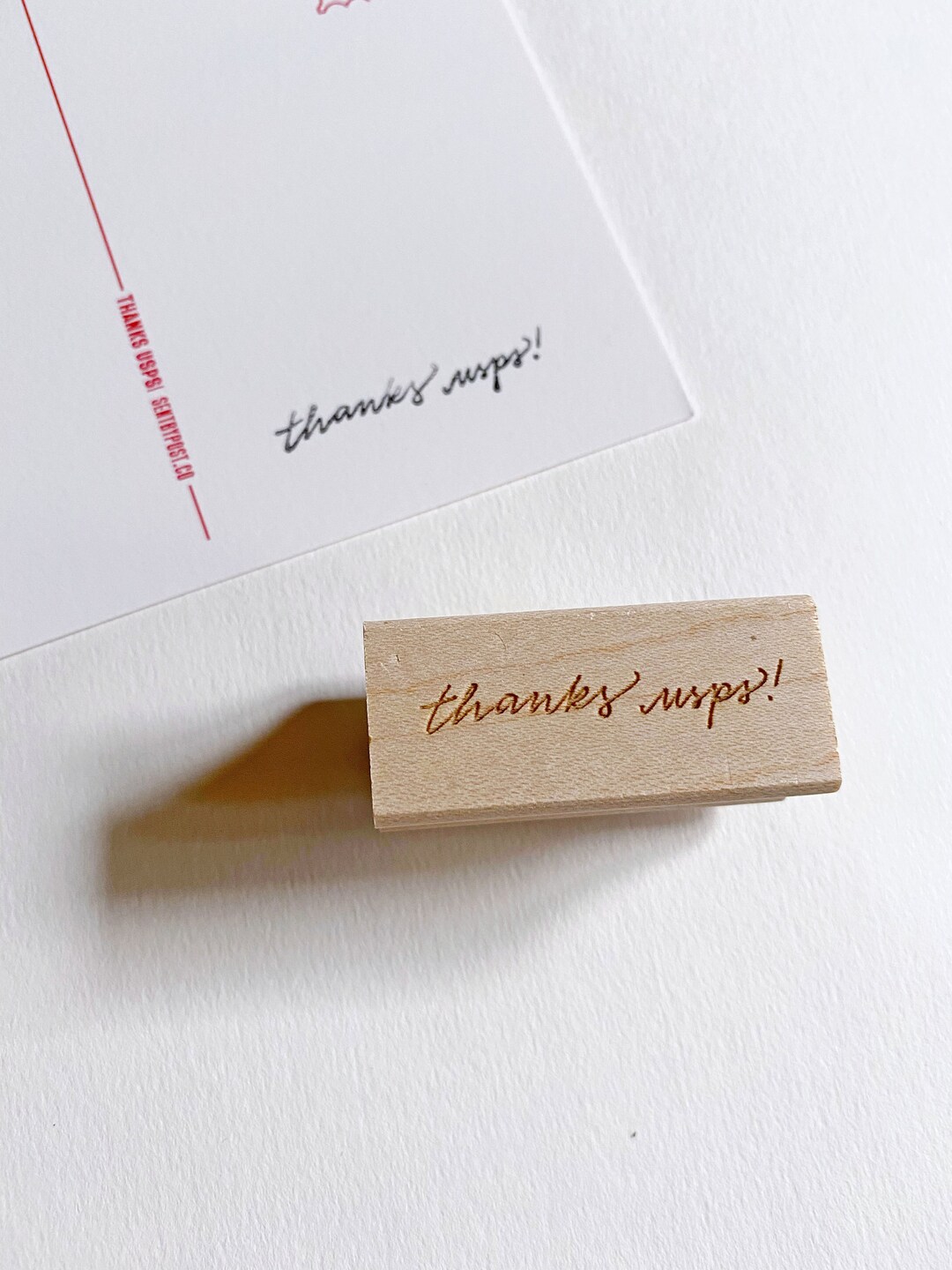 Thanks USPS Rubber Stamp for Snail Mail & Wedding Invitations - Etsy
