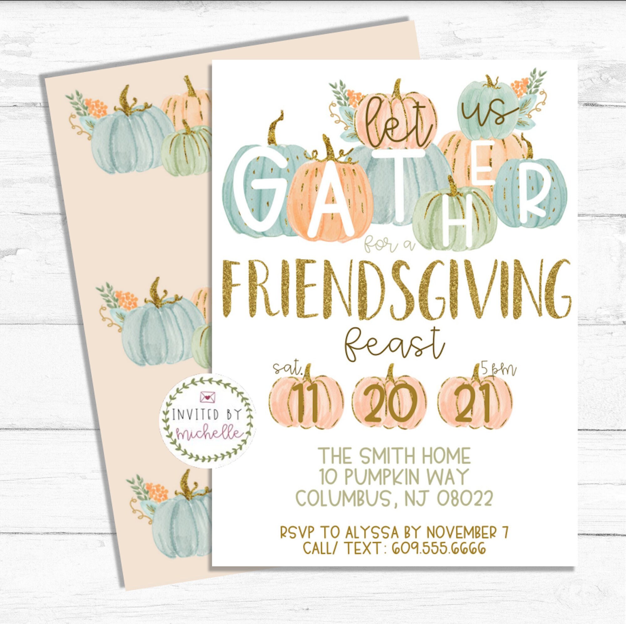 Friendsgiving Invite Friendsgiving Party Invite - Etsy